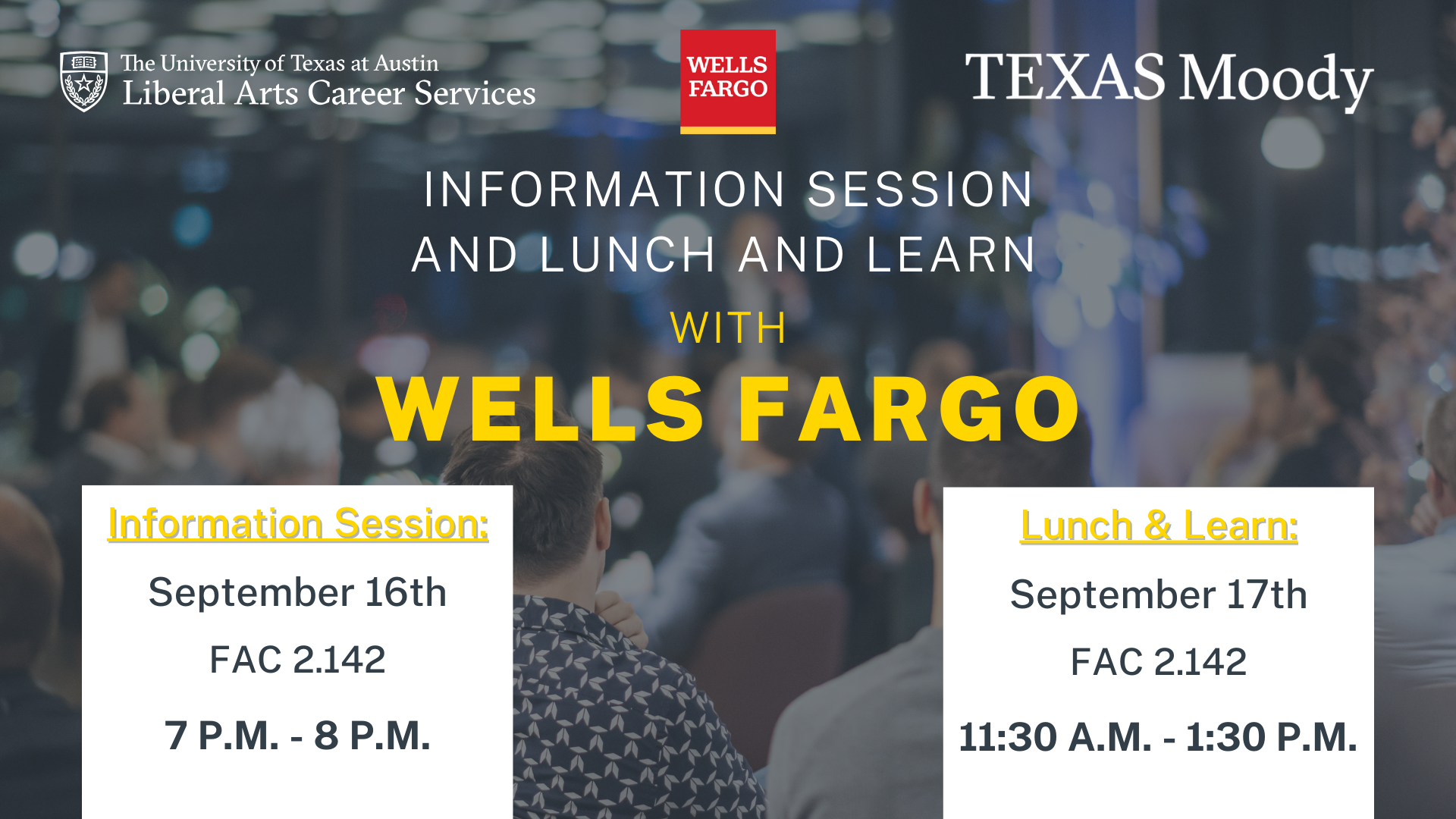 Wells Fargo Information Session - Moody & COLA | Moody Events Calendar